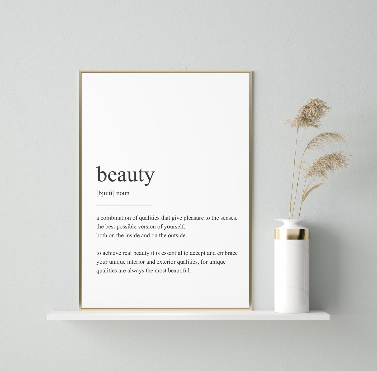 Beauty Definition Print, Quote Print, Definition Print, Beauty, Wall ...