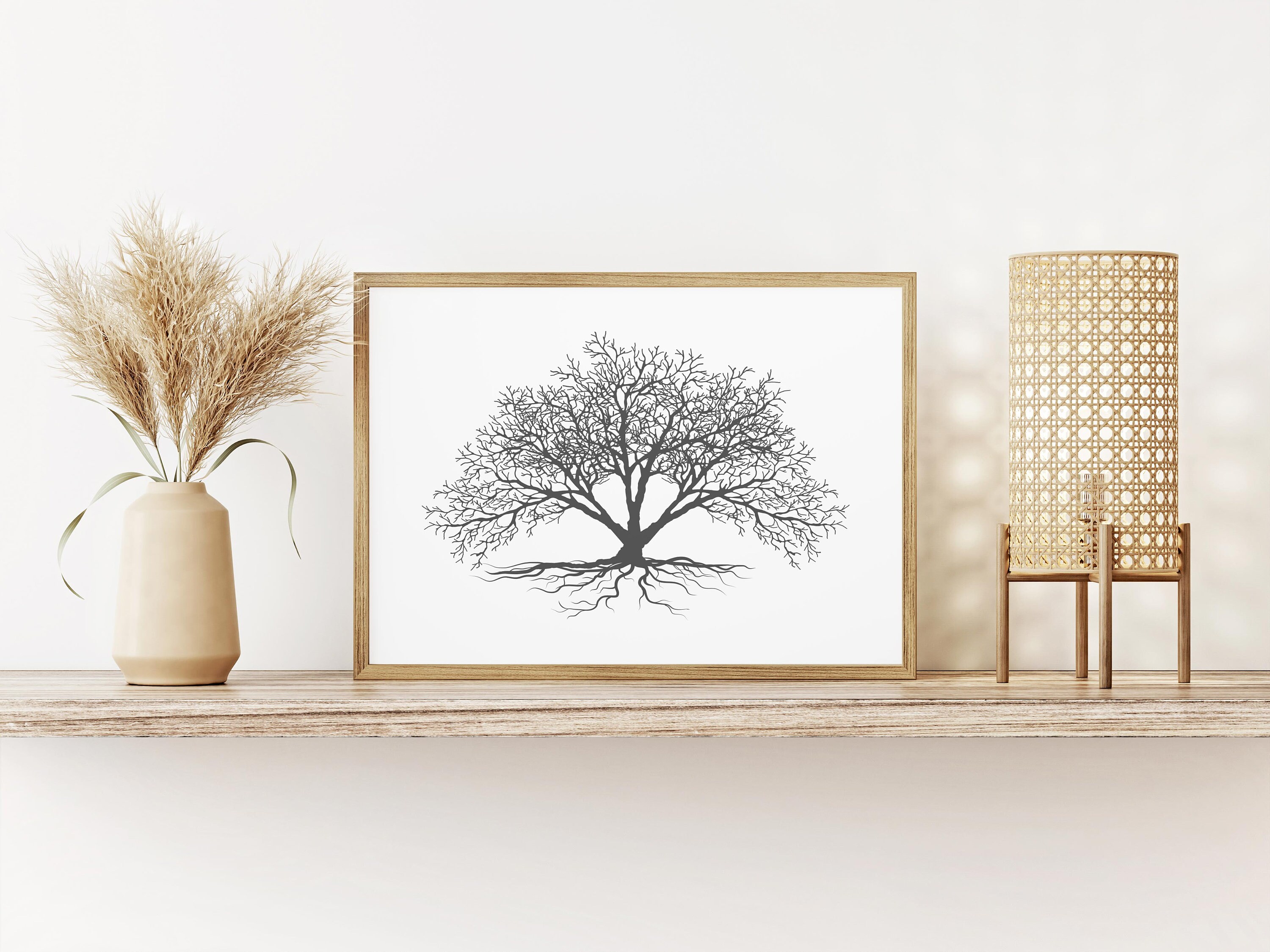 Wall Art, Tree Print, Black and White, Prints, Wall Art Print, Black ...