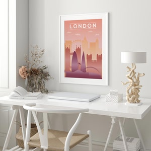 London City Poster, Travel Print, Wall Art, Modern City Poster, Modern ...