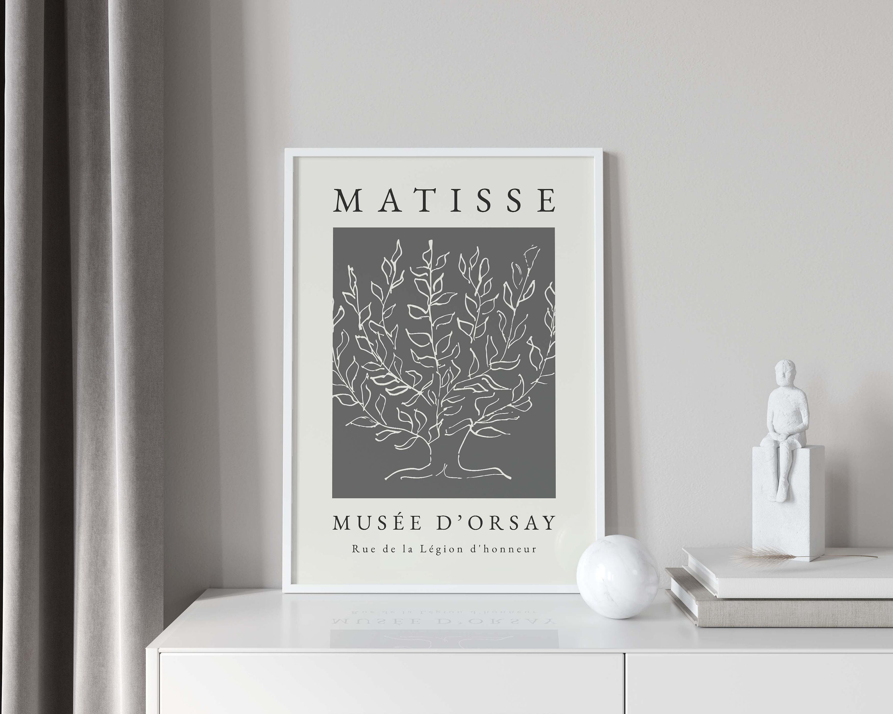 Matisse Print Set, Grey Print, Wall Art Print, Matisse, Set of Prints ...