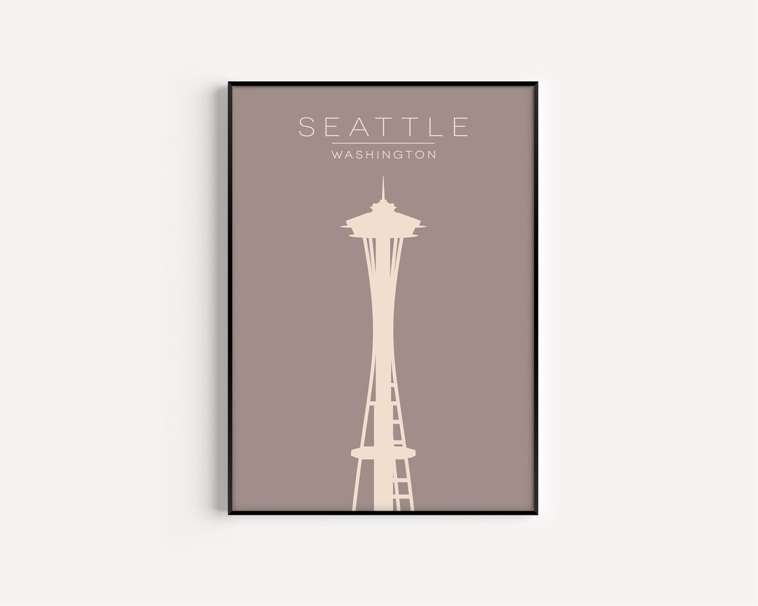 Wall Art Print, Seattle Print, Travel Print, Washington Print, Wall Art ...