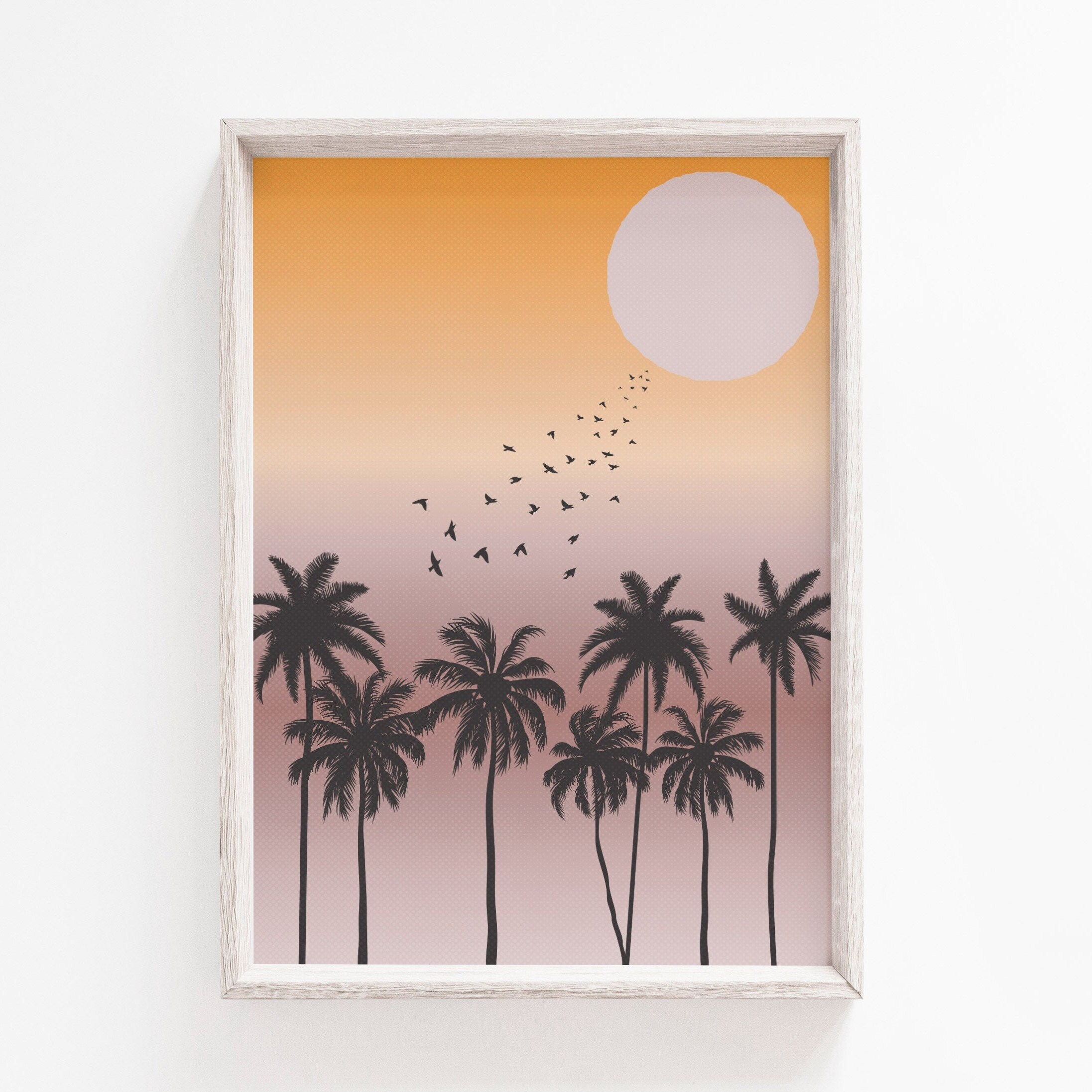 Art Print Palm Tree Print Wall Art Palm Tree Wall Art Wall Etsy