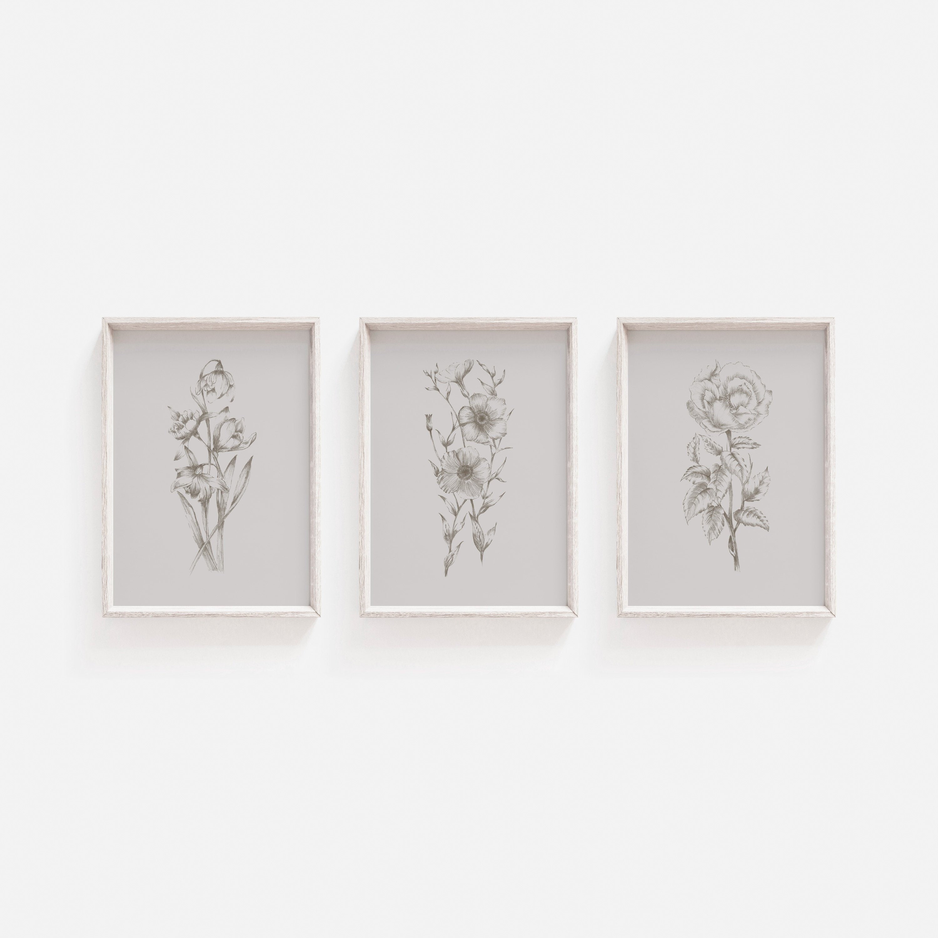 Set of Prints Grey Print Set Wall Art Set Grey Prints | Etsy UK