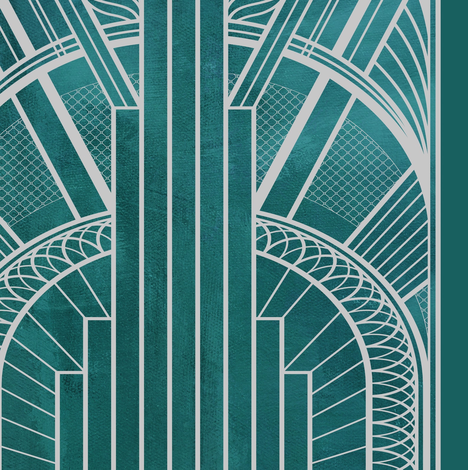 Art Deco Print, Teal Print, Teal Art Deco, Wall Art Print, Art Deco ...