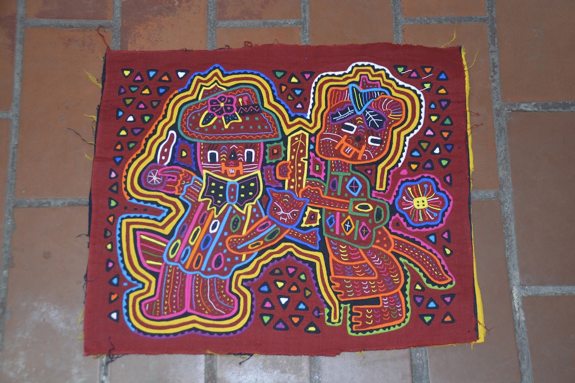 414. ADORABLE MOLA Handmade Textile Art San Blas Panama 414 - Etsy