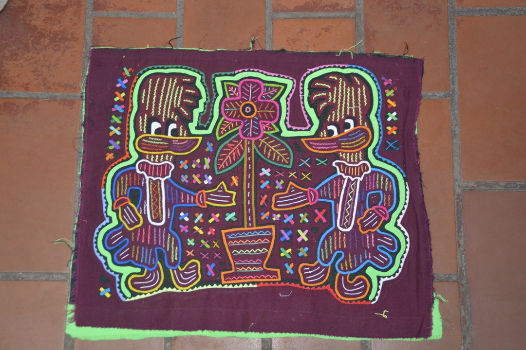 296. BIRD MOLA Handmade Textile Art San Blas Panama - Etsy