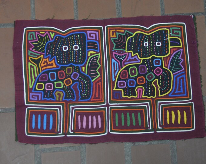 224. DOGS MOLA HANDMADE Textile Art San Blas Panama # 224 - Etsy
