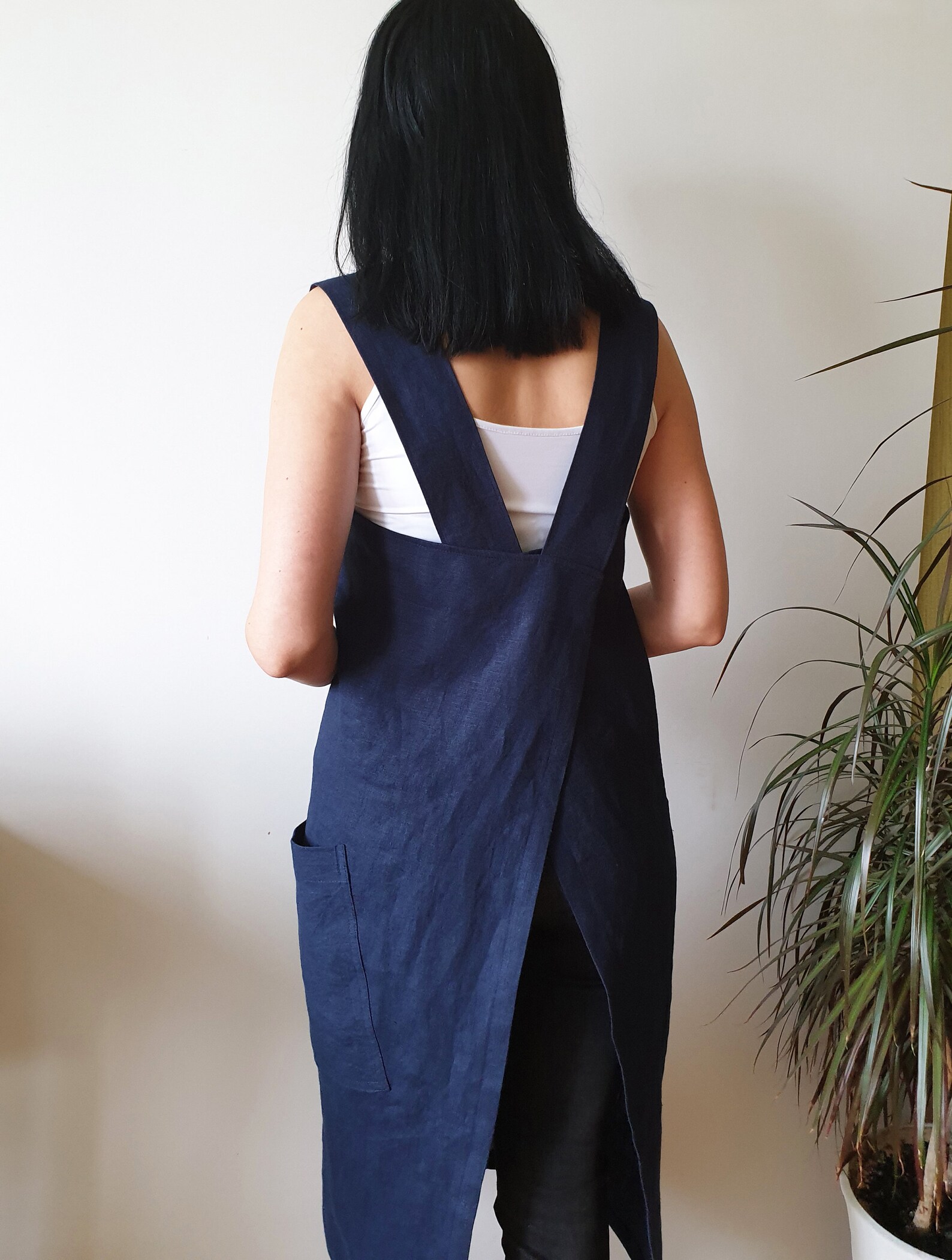 Easy to Sew/ Square Cross Back Apron Sewing Pattern PDF/ Easy - Etsy