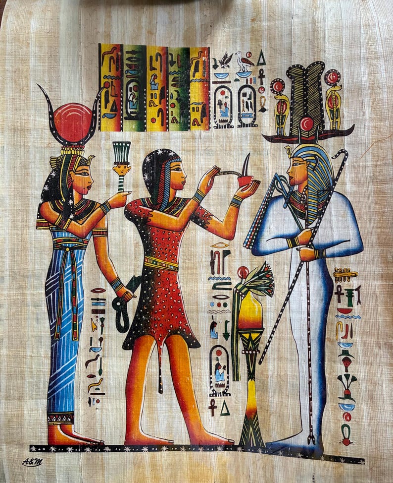 Hand Painted Ancient Egyptian Papyrus Art – Judgment of the Dead ...