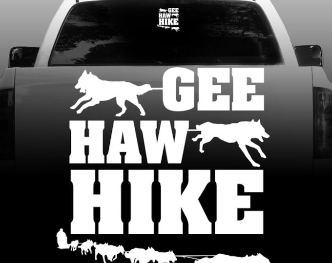 GEE HAW HIKE Sled Dogs Vinyl Sticker Decal Alaskan - Etsy