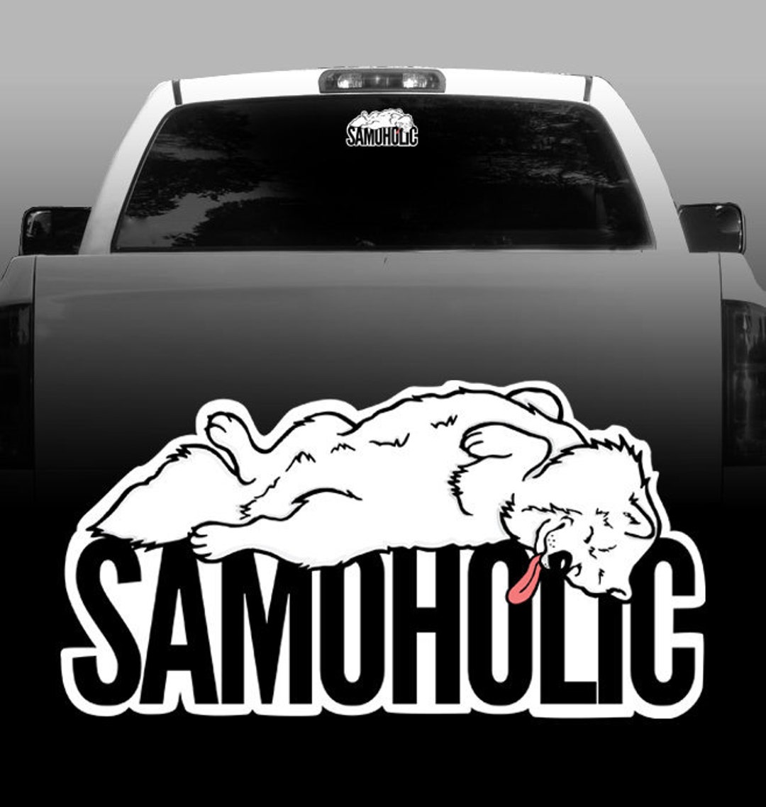 Samoholic Vinyl Decal - Samoyed - Outdoor - High Quality - Car Decals ...