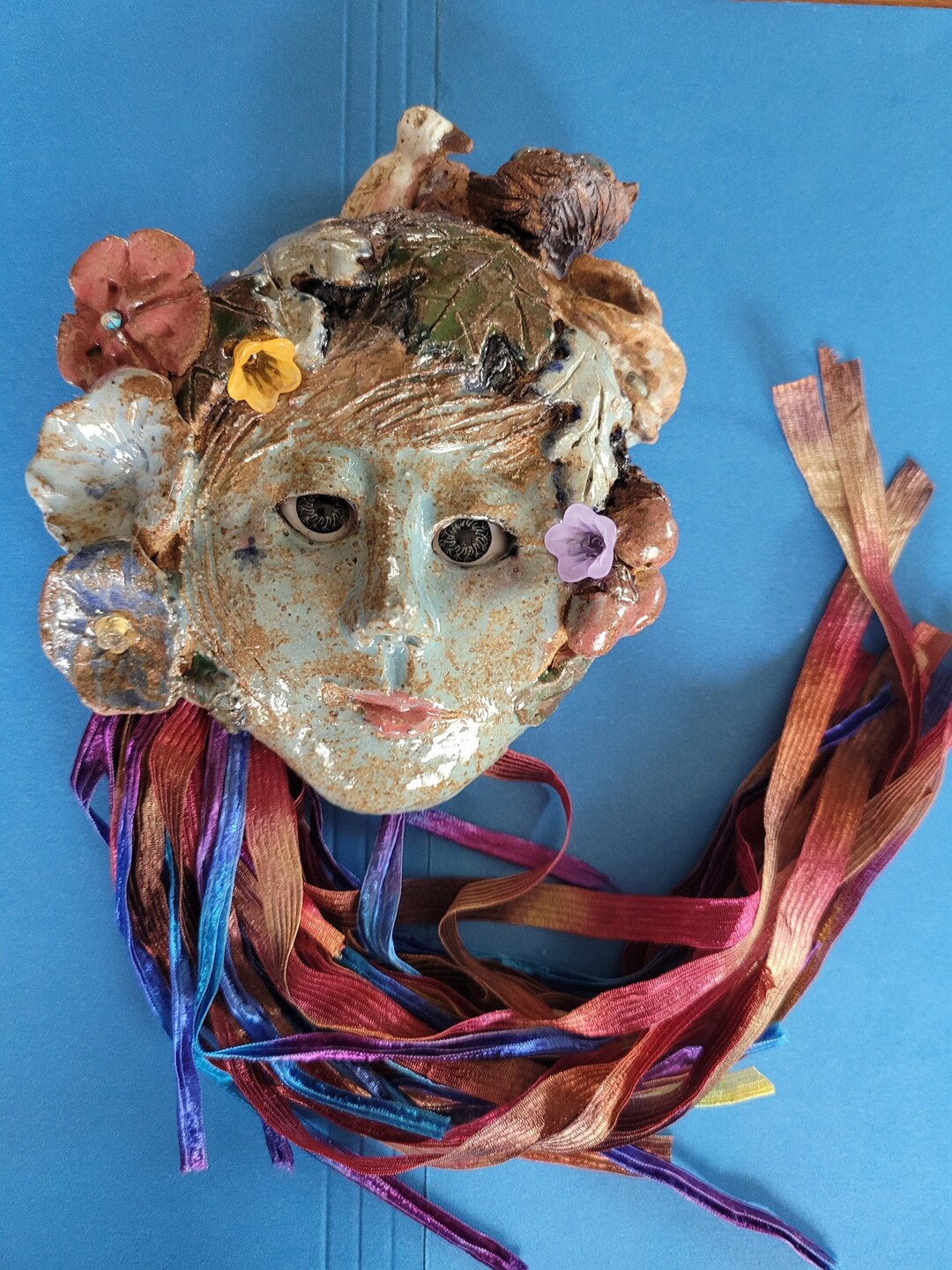 Piper, Mystical Garden Spirit. Handmade Stoneware Garden Art for Wall ...