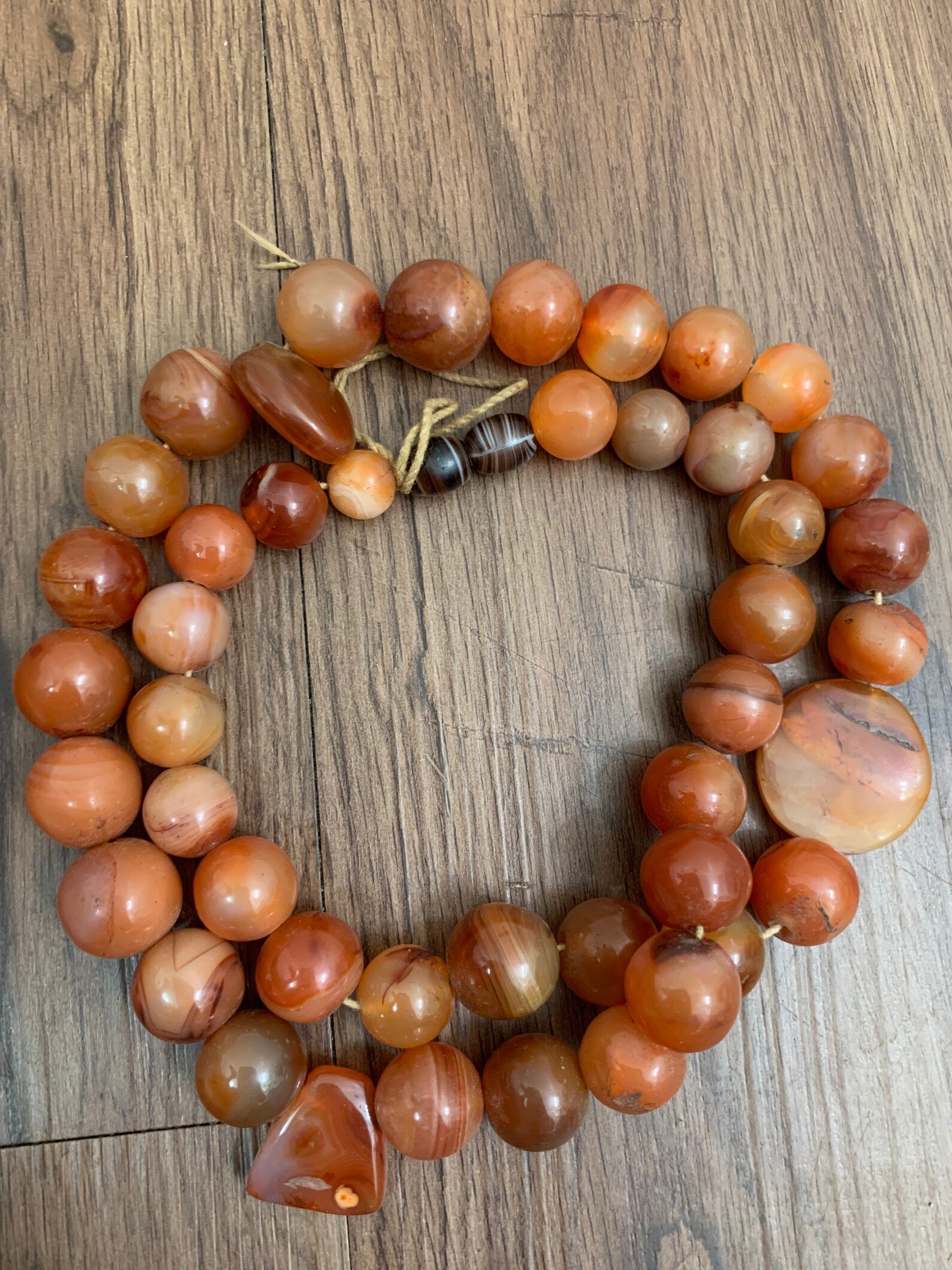 African agate necklace handmade from nigeria length 24 | Etsy