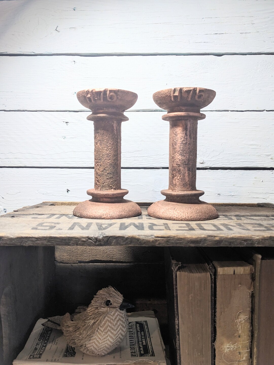 Industrial Metal Piping Candle Stick Holders copper Color - Etsy