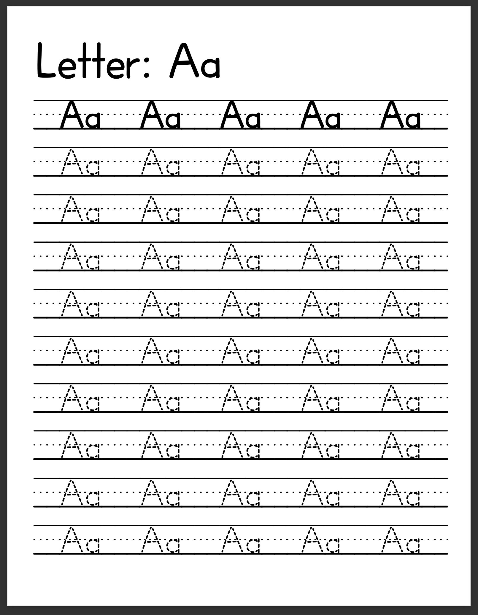 Learning to Write: Alphabet for Advance Level; Tracing Font, Tracing ...