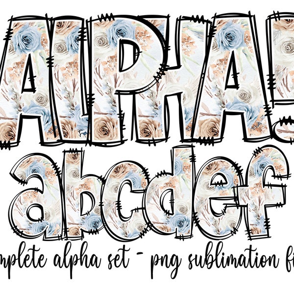 Doodle Letters - Etsy