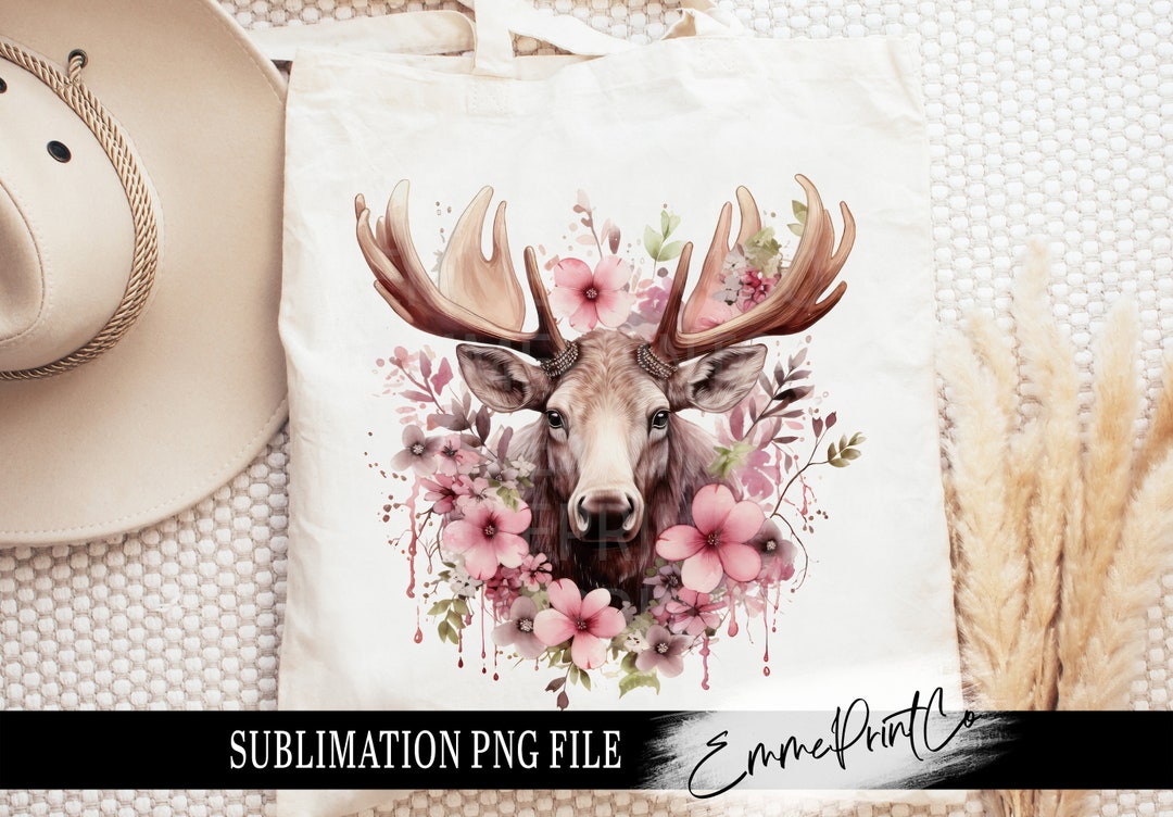Stag Floral Sublimation Design PNG - Tshirt Mugs Tumbler Sublimation ...