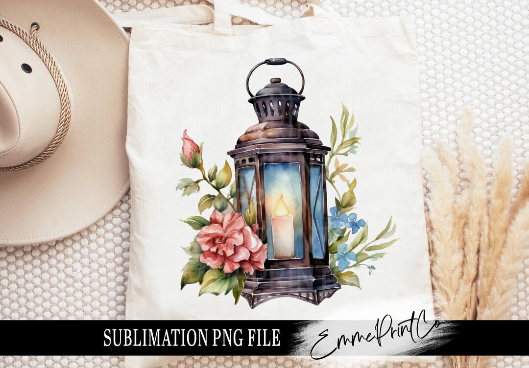 Vintage Lantern Sublimation Design PNG - Roses Tshirt Mugs Tumbler ...