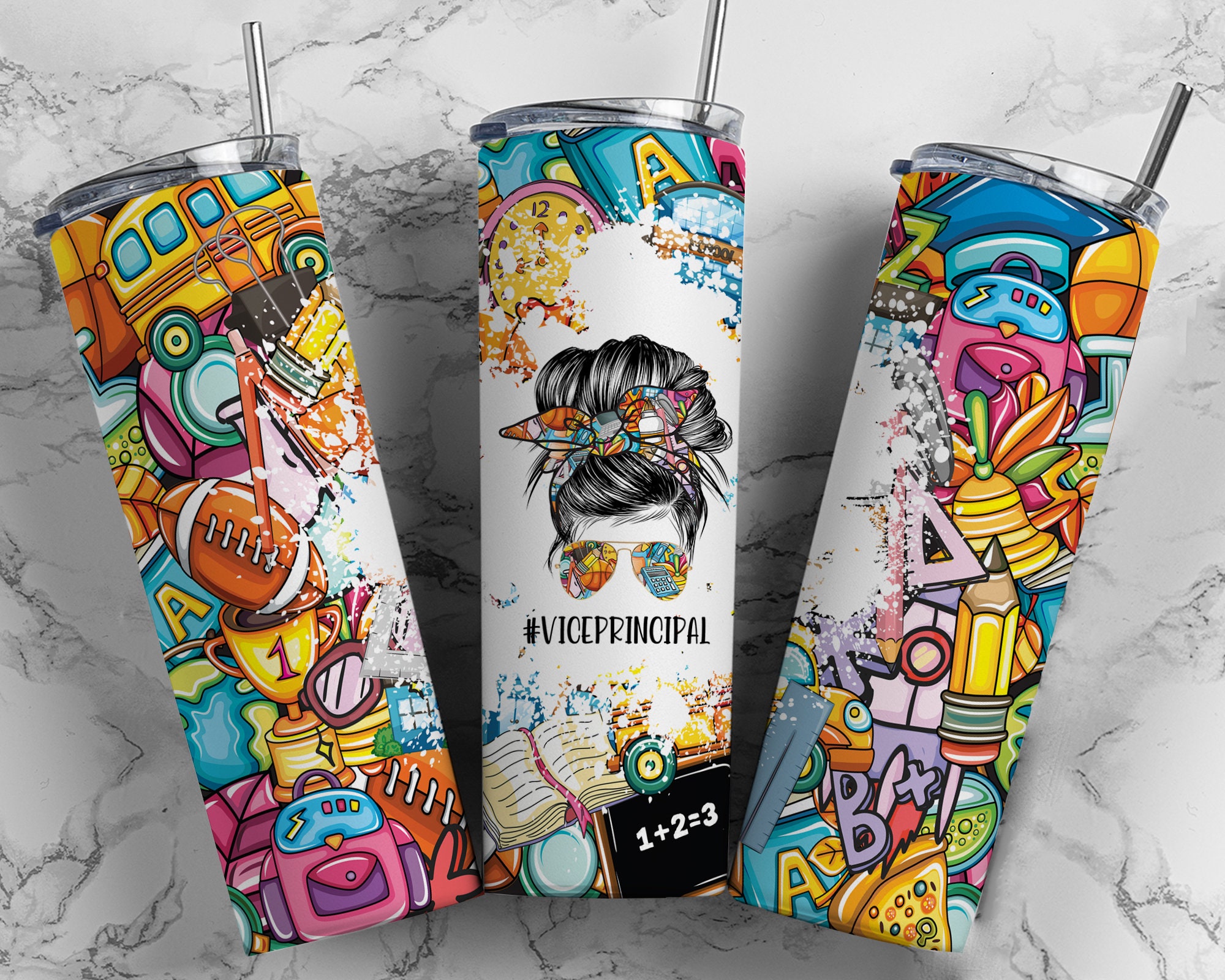 Vice Principal Bun Funny Sublimation Tumbler Seamless - Etsy