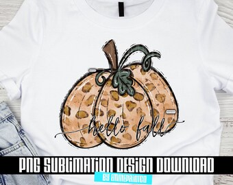 Hello Pumpkin Leopard Print Pumpkin Png Graphic Download Sublimation ...