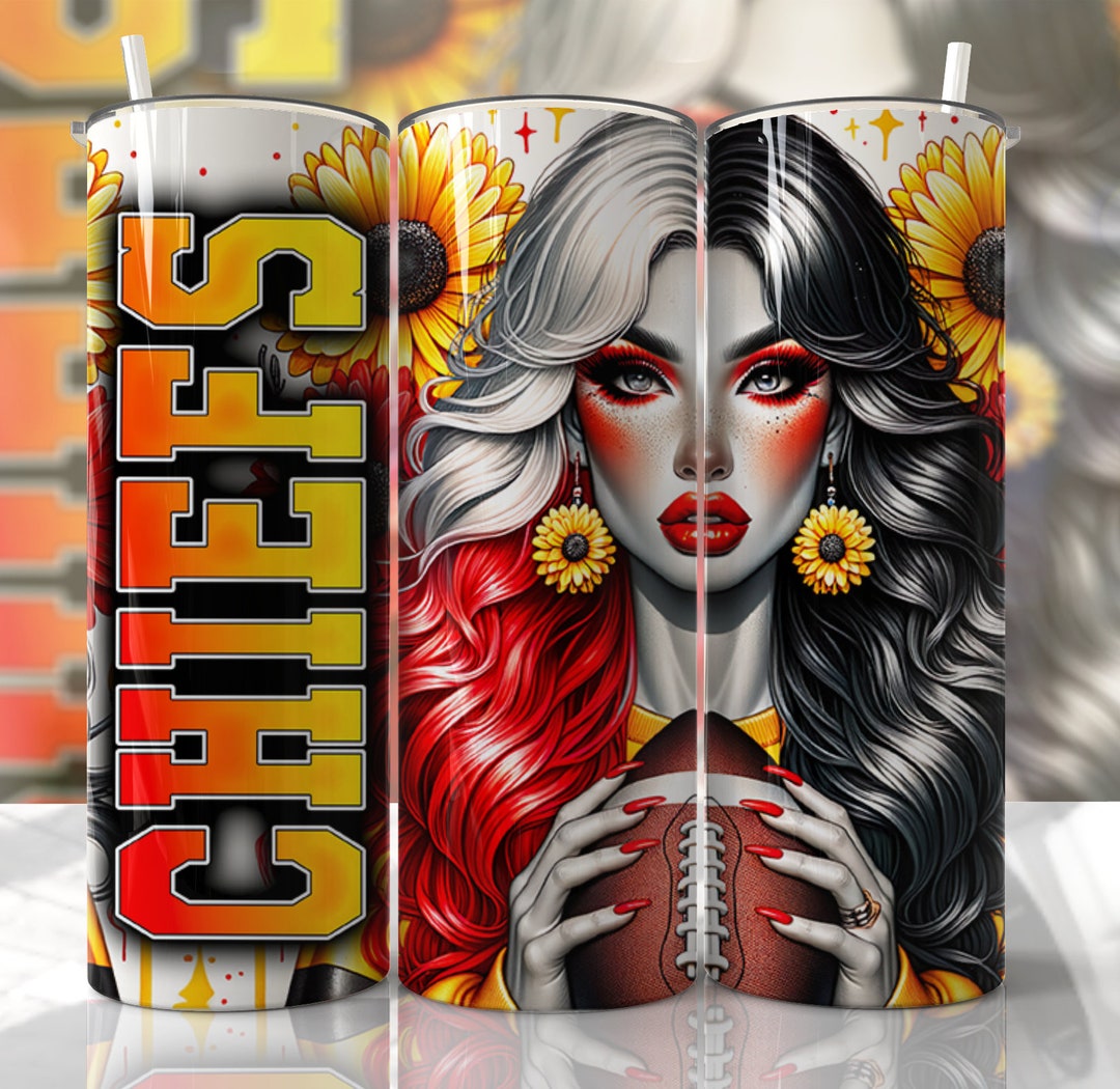 CHIEFS Tumbler Wrap, School Pride, Football, Teen Tumbler, 20oz Skinny ...