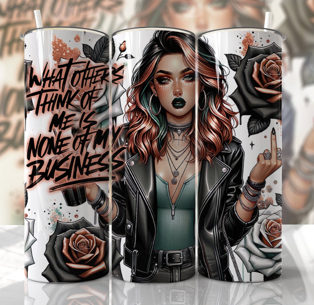 Funny Middle Finger Sublimation Tumbler Wrap PNG, Sarcastic, Strong ...