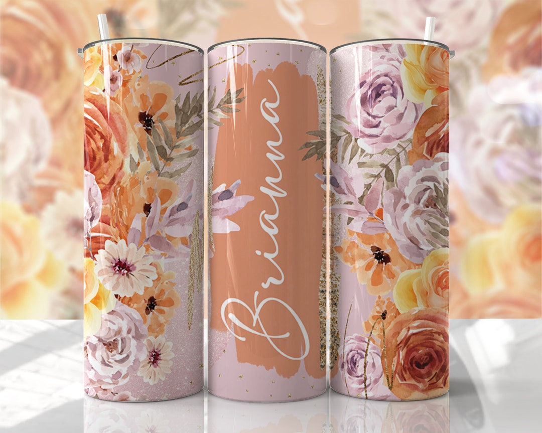 Purple - Add a Name - 20oz Skinny Seamless Tumbler Wrap PNG ...