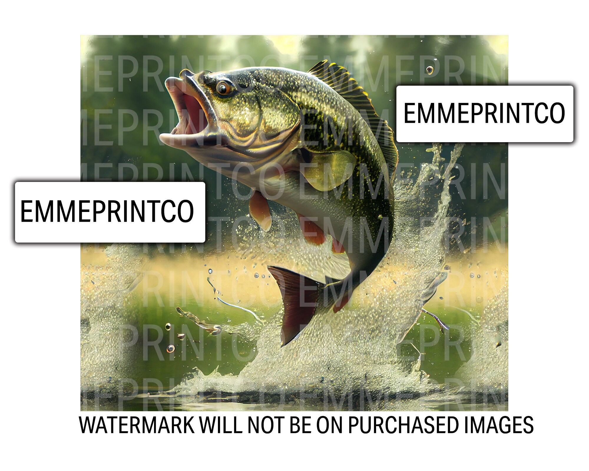 Largemouth Bass Fish Tumbler Wrap PNG Tumbler Design Sublimation ...