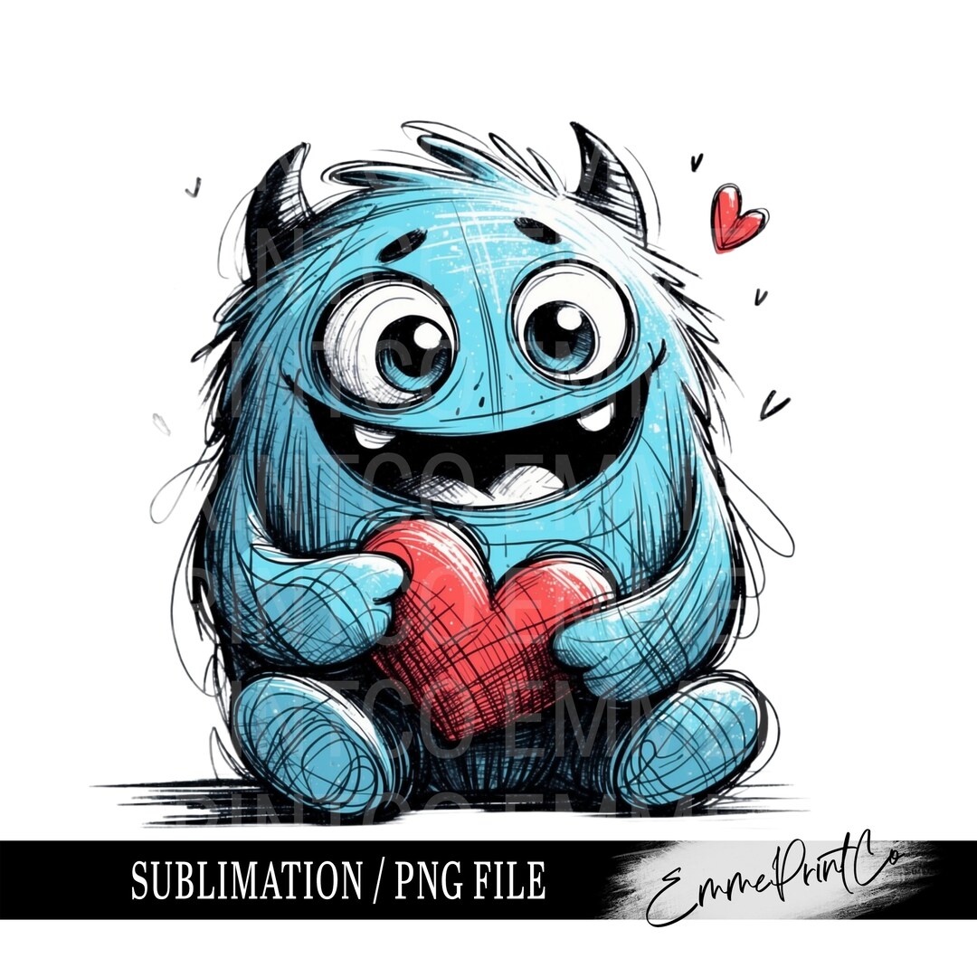 Monster Boys - Valentine's Day - Sublimation Design Download PNG - DTF ...