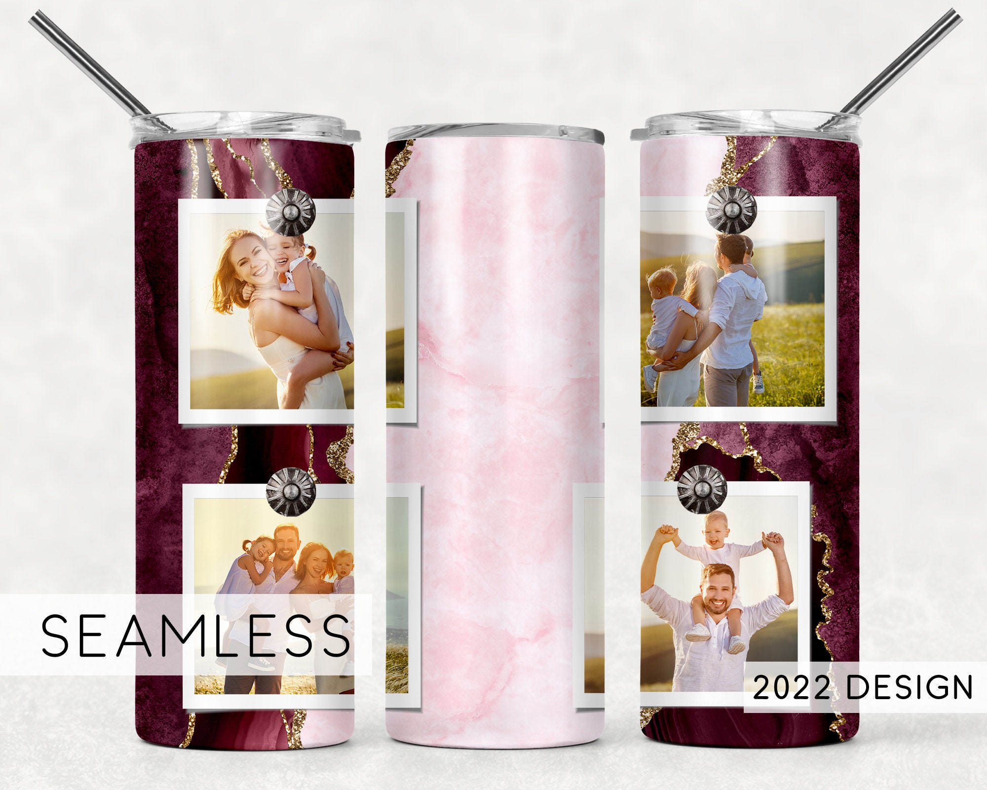 Picture Frames Photo Template Maroon Sublimation Tumbler - Etsy