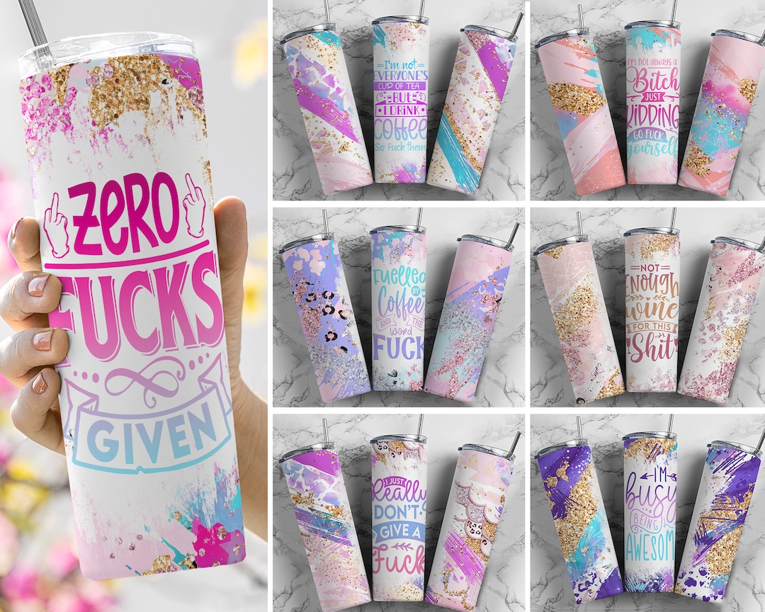 Funny Tumbler Wrap Bundle R18 Sweary Cuss Sarcastic PNG Seamless ...