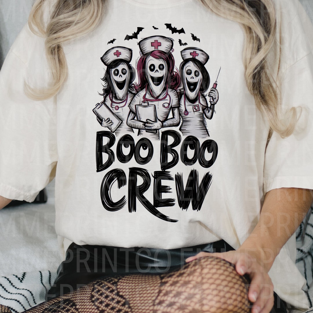 Boo Boo Crew Nurse Halloween Funny Sublimation Design Spooky Nurses ...