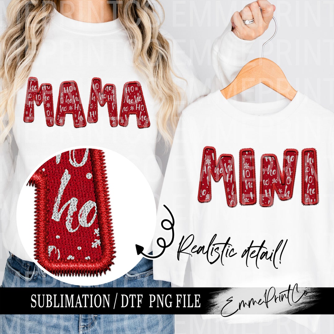 Christmas Hoho Mama Mini Faux Embroidery (Instant Download) - Etsy