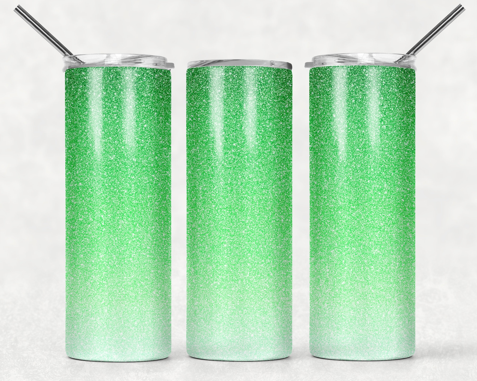 Green Ombre Glitter Sublimation Designs Downloads - Skinny Tumbler 20oz ...