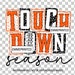 Touchdown Season Orange Black White Football Sublimation Design PNG ...