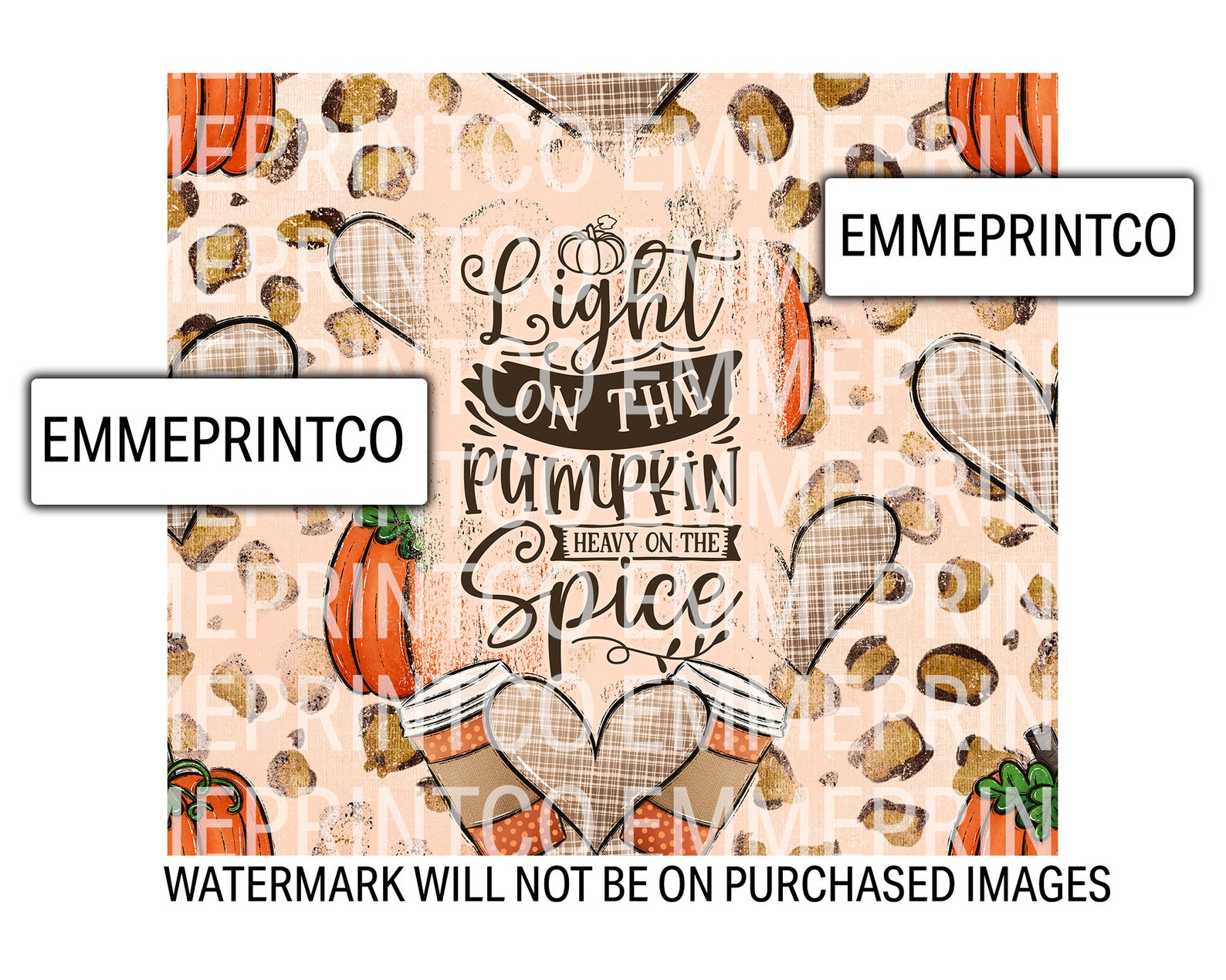 Fall Funny Quote Pumpkin Spice Cheetah Print Tumbler Wrap PNG - Etsy