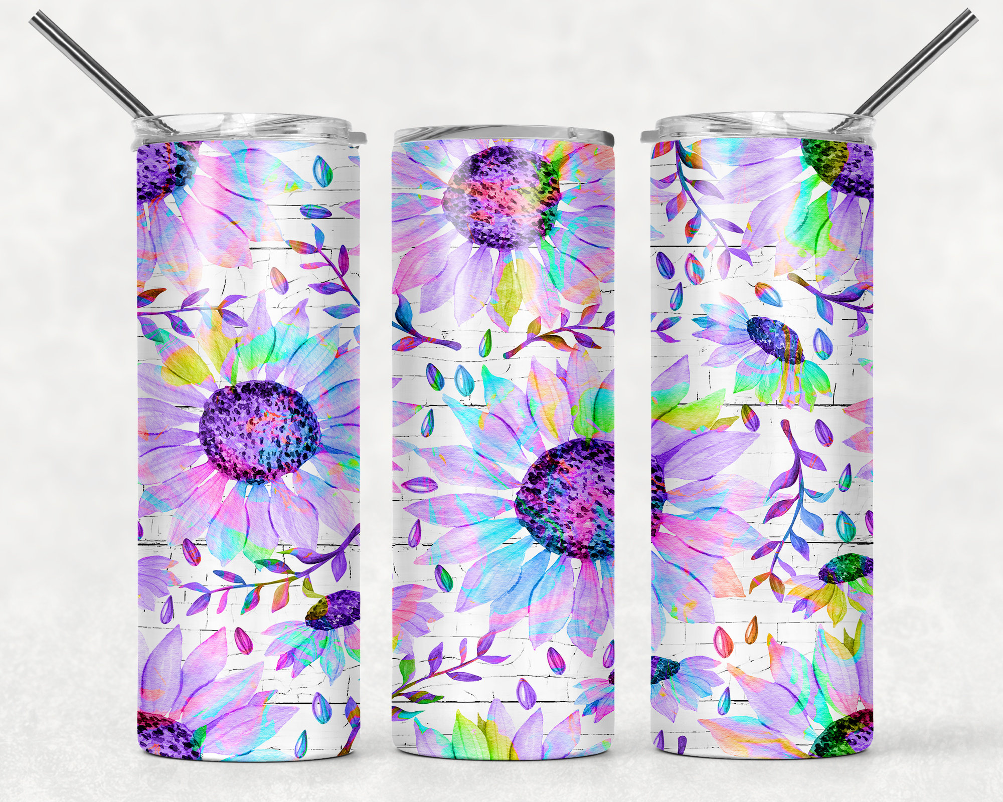 Purple Sunflower Tumbler Wrap Background PNG Seamless - Etsy