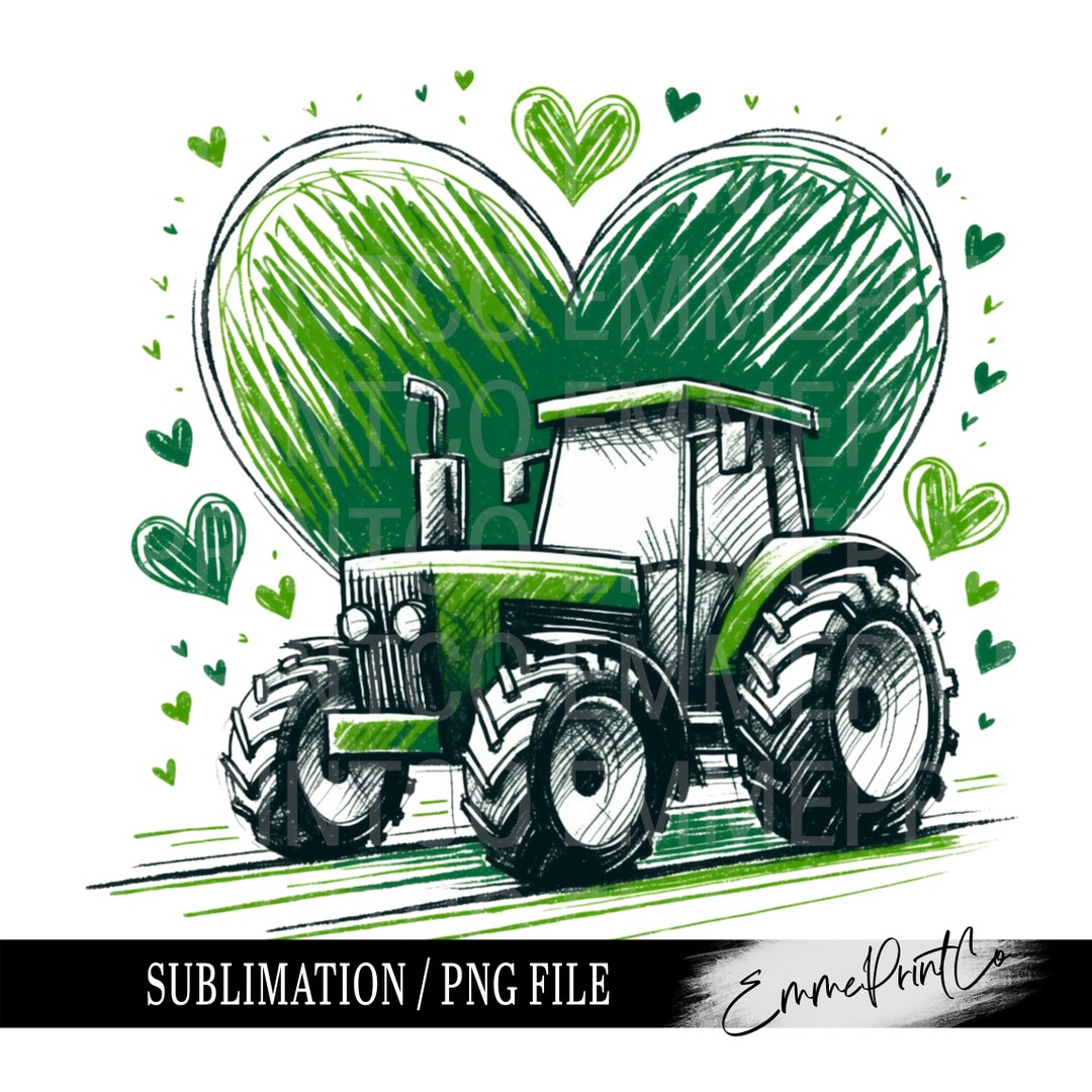 Valentine's Day - Tractor - Sublimation Design Download PNG - DTF ...