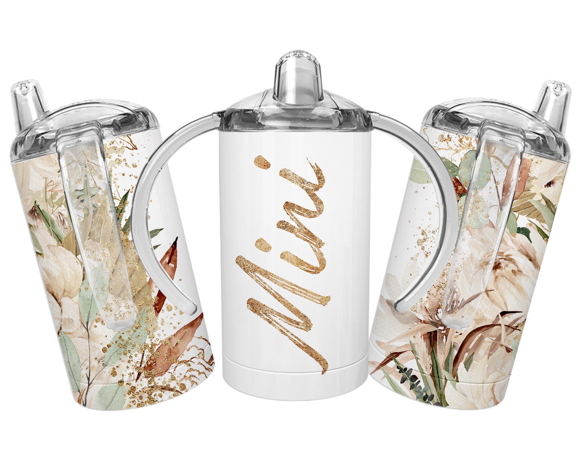 Mama Mini Set 12oz Sippy 15oz Floral Modern Seamless - Etsy