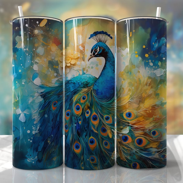 Alcohol Ink Peacock - Etsy