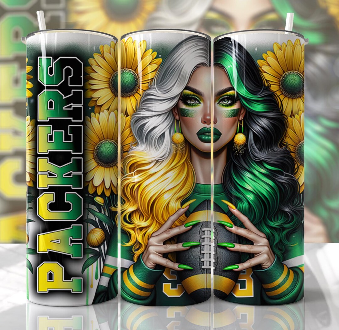 Packers Tumbler Wrap, School Pride, Football, Teen Tumbler, 20oz Skinny ...