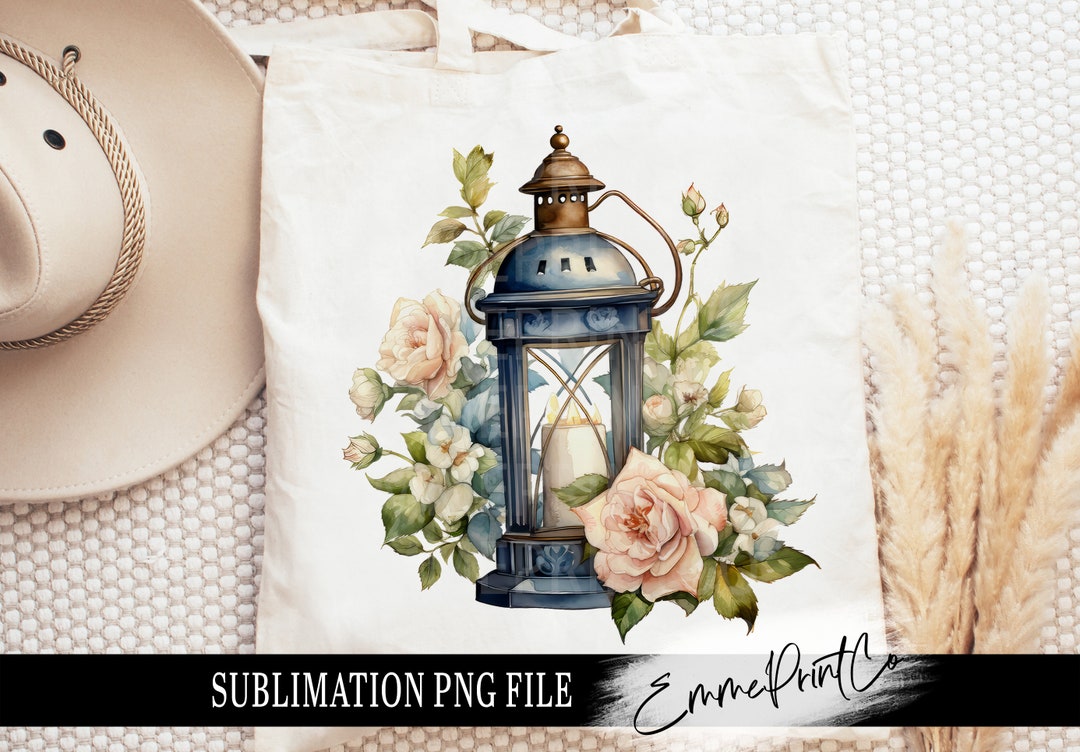 Vintage Lantern Sublimation Design PNG - Roses Tshirt Mugs Tumbler ...