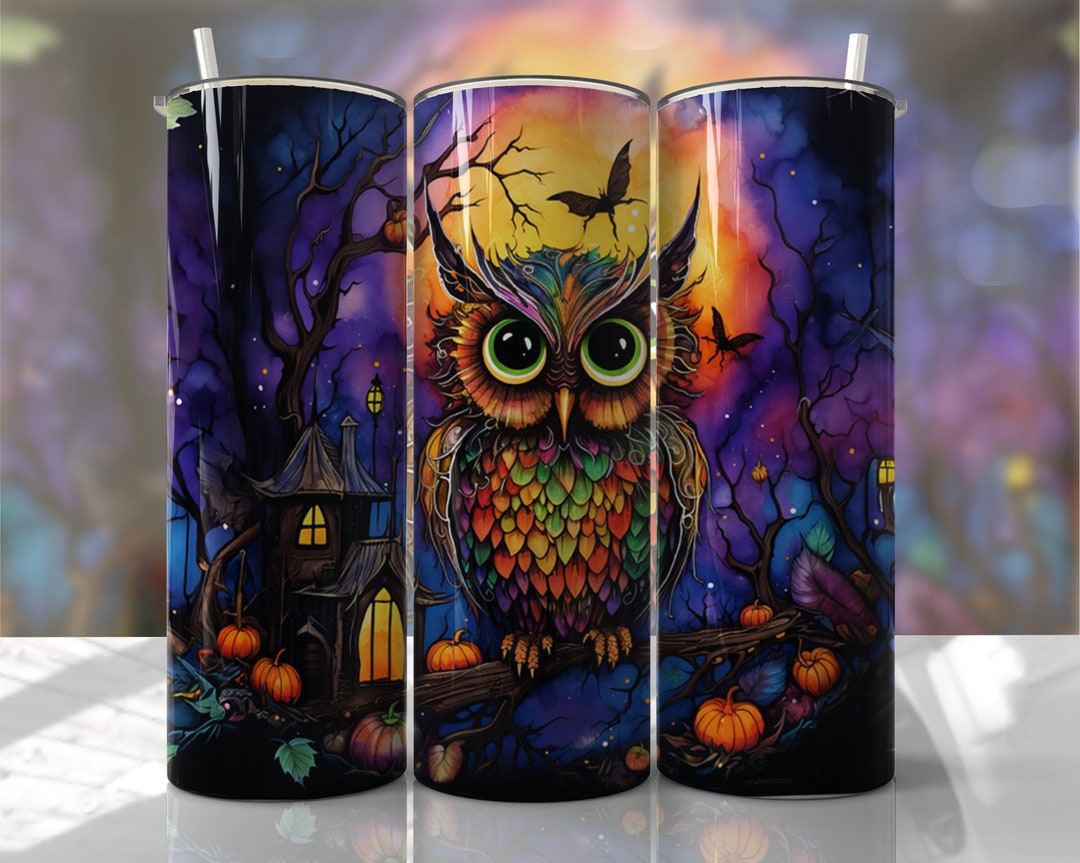 Owl Colorful Alcohol Ink Wrap PNG Seamless Sublimation Designs ...