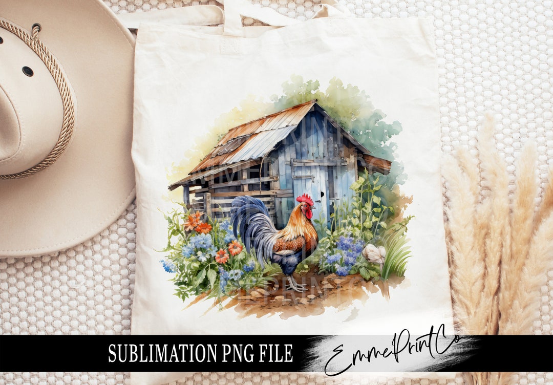 Rooster Shed Sublimation Design PNG - Rooster Tshirt Mugs Tumbler ...