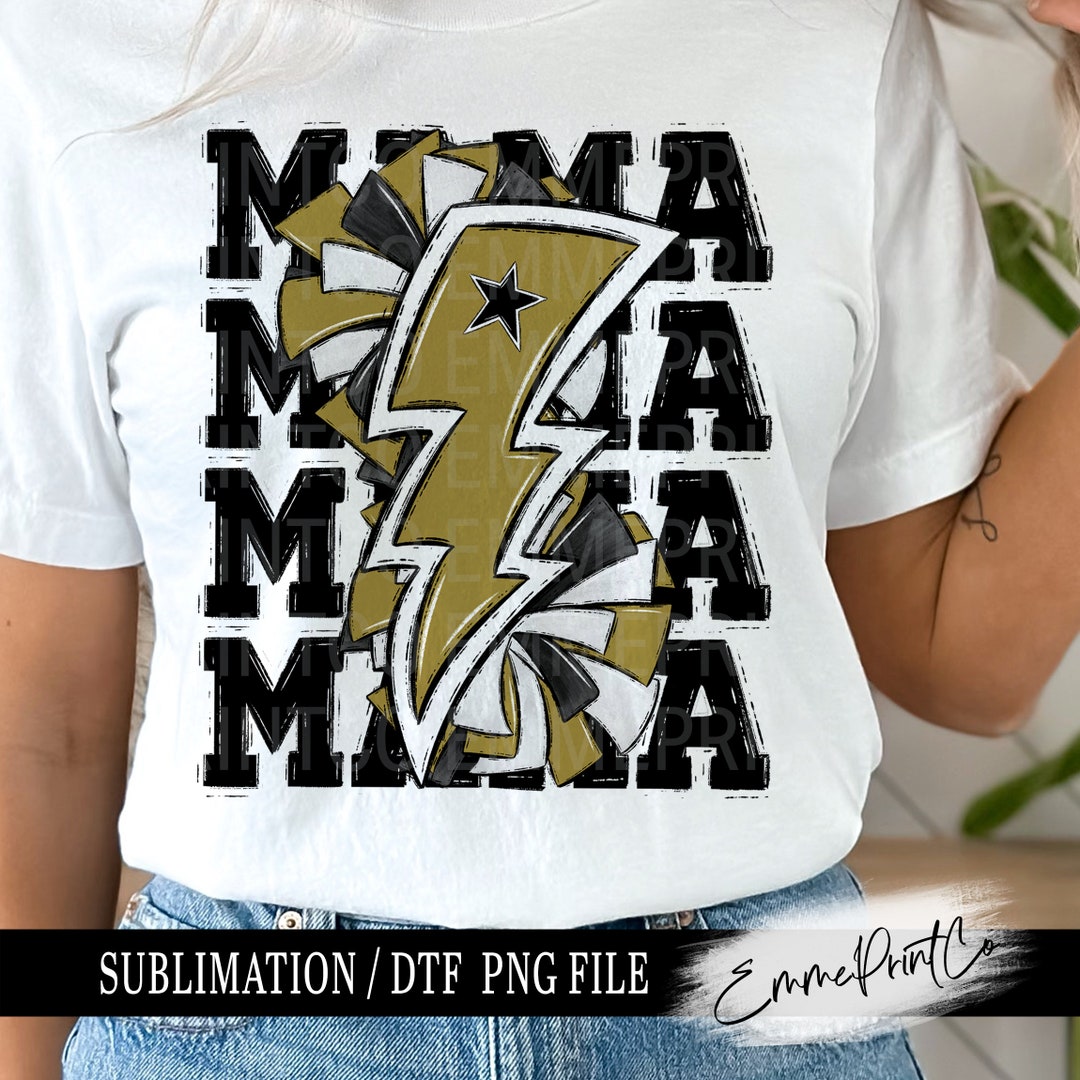 Vegas Gold Cheer Mom MAMA Sublimation Design PNG - Tshirt Mugs Tumbler ...