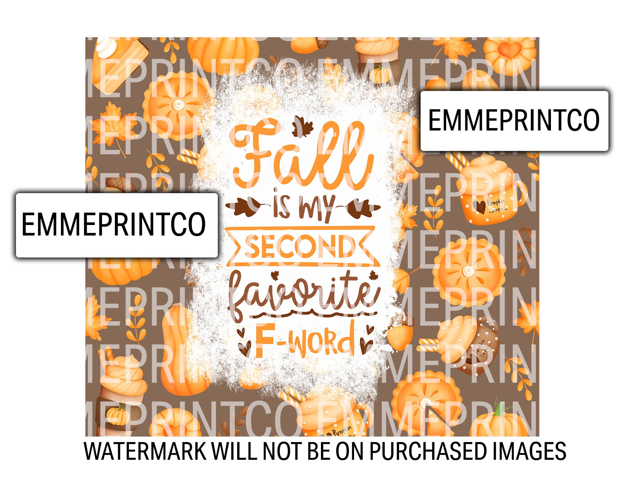 Funny F-word Fall Tumbler Wrap PNG Floral Seamless Sublimation - Etsy