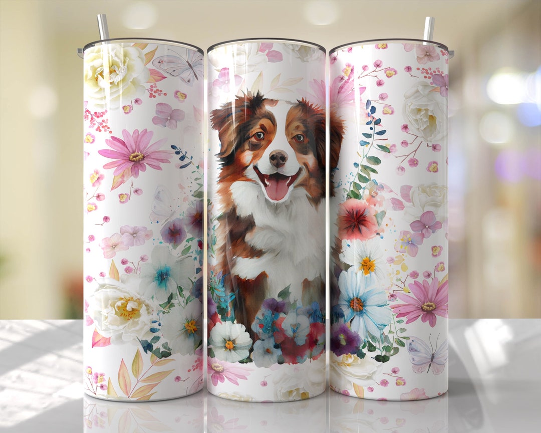 Red Aussie Dog Mom Tumbler Wrap PNG Tumbler Design Sublimation Designs Downloads Skinny 20oz PNG ...
