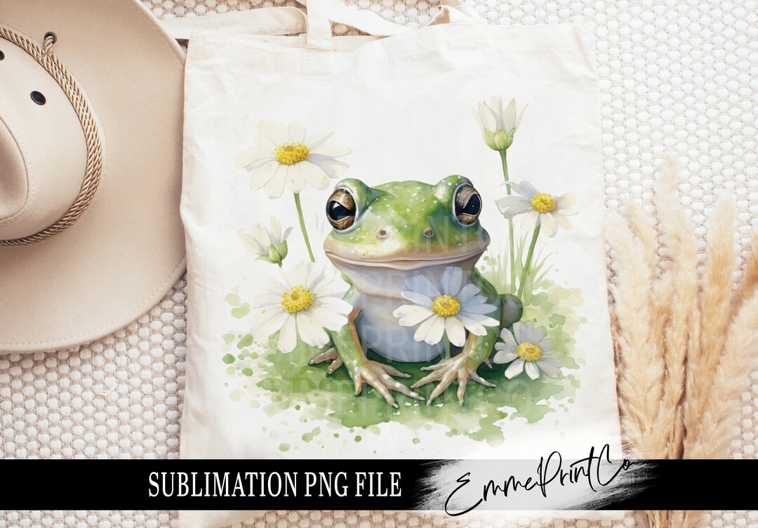 Frog Sublimation Design PNG - Tshirt Mugs Tumbler Sublimation - PNG ...