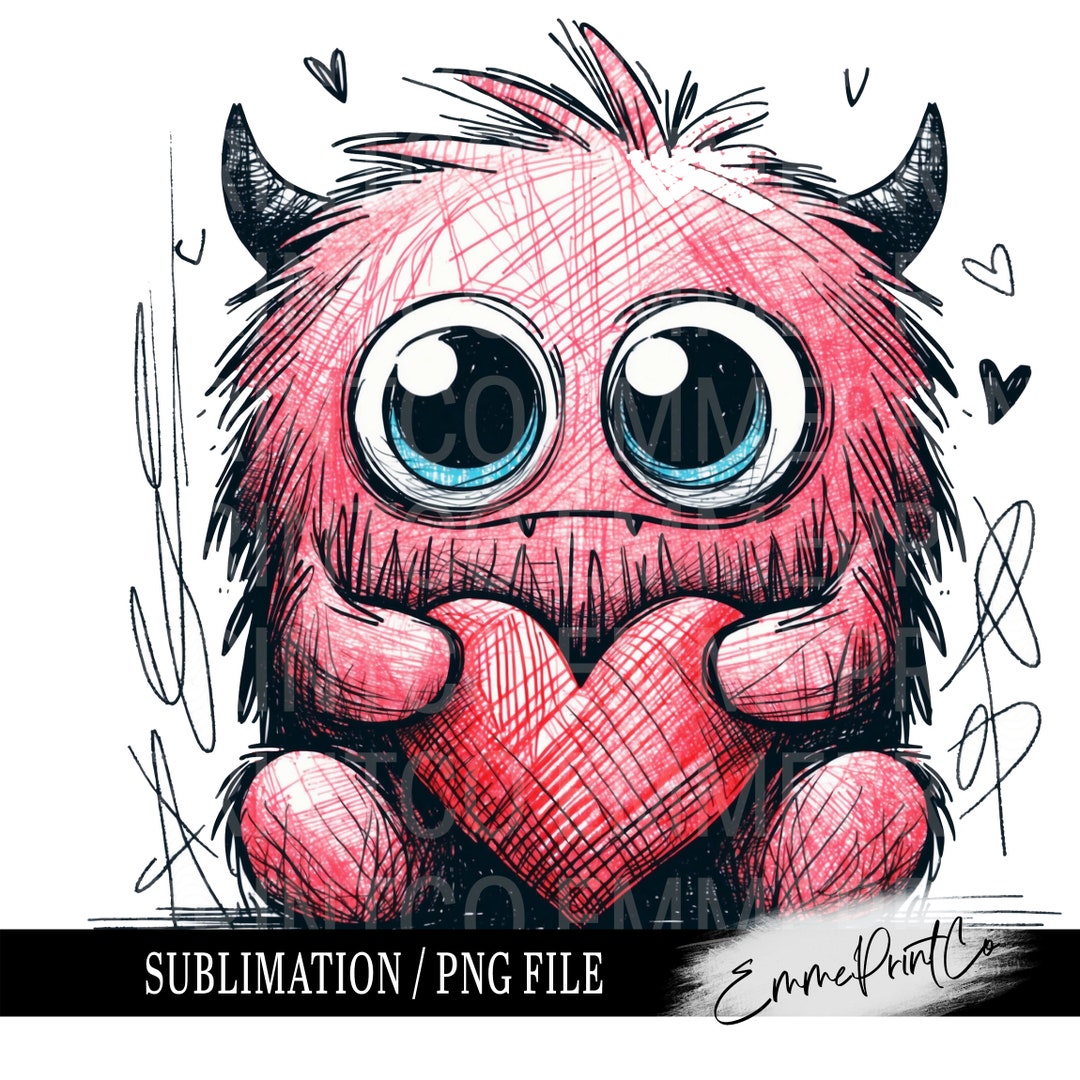 Monster Boys - Valentine's Day - Sublimation Design Download PNG - DTF ...