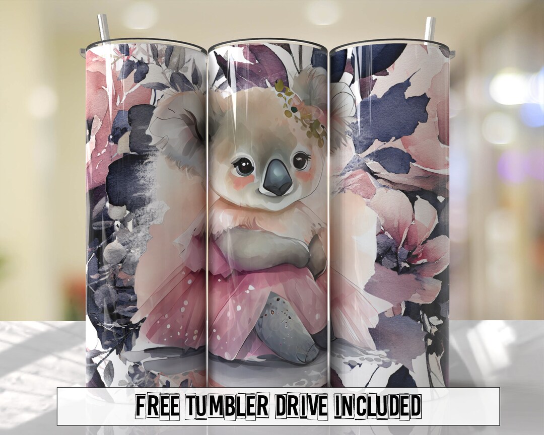Koala Dance Tumbler Wrap Ballerina Tutu Cute Sublimation Designs ...